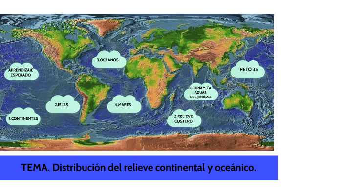 RETO #5. Subtema 8.5. Geografía.Distribución del relieve continental y ...