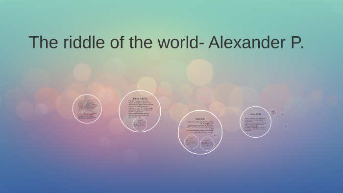 The riddle of the world- Alexander Pope by Richard Rodriguez on Prezi