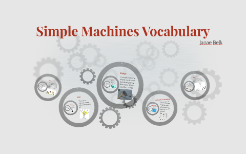 Simple Machines Vocabulary by Janae Belk on Prezi