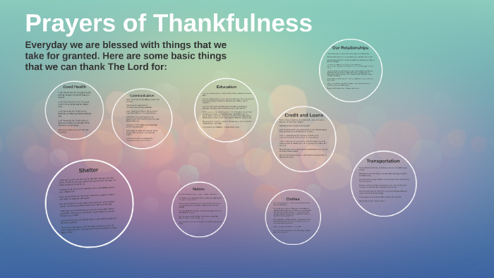 Prayers of Thankfulness by Dana Guidera on Prezi