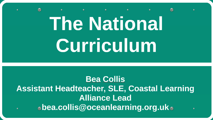 The National Curriculum by bea collis