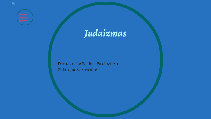 Judaizmas by Paulina Pukėnaitė on Prezi