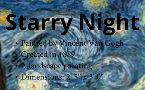 Starry Night by yanely serrano on Prezi