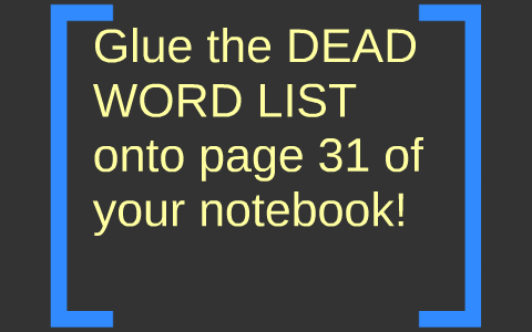 Dead Words Funeral by Andrea Guerra on Prezi