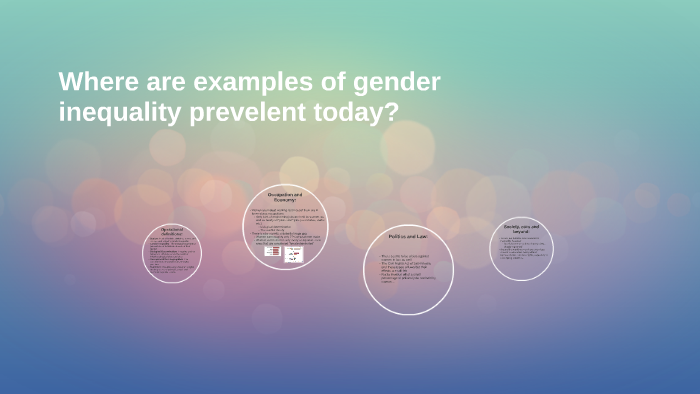 Where are examples of gender inequality prevelent today? by Morgan ...