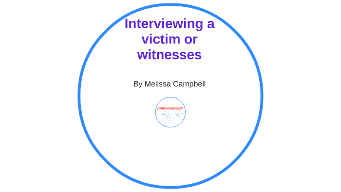 Interviewing a victim or witnesses by melissa campbell on Prezi