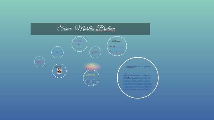 All about Martha Bratton by Annette Stover on Prezi