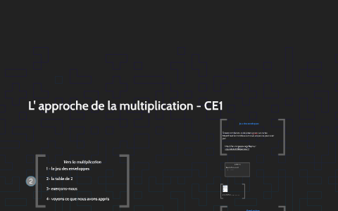 L' approche de la multiplication - CE1 by Fanny JOURDAN on Prezi