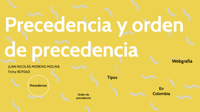 PRECEDENCIA Y ORDEN DE PRECEDENCIA by Nico29201 on Prezi