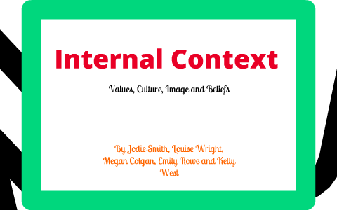 The Internal Context- Values, Culture, Image and Beliefs by Jodie ...