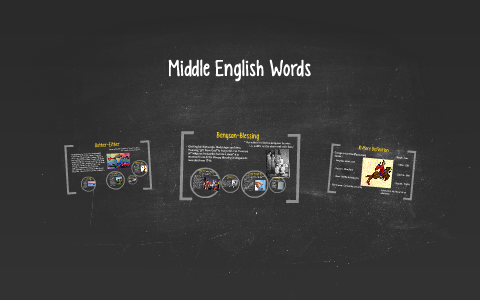 Middle English Words by on Prezi