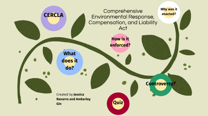 Comprehensive Environmental Response, Compensation, and Liability Act ...