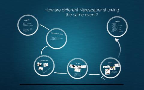 How are different Newspaper showing the same event? by Ursula Renggli