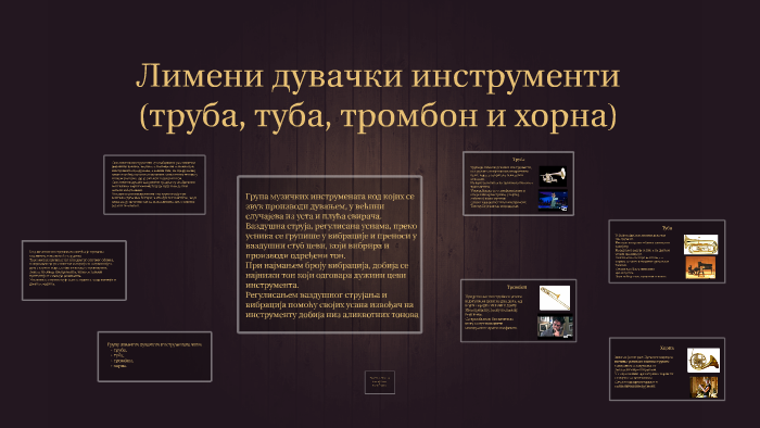 Limeni duvački instrumenti by Milana Dangubic on Prezi