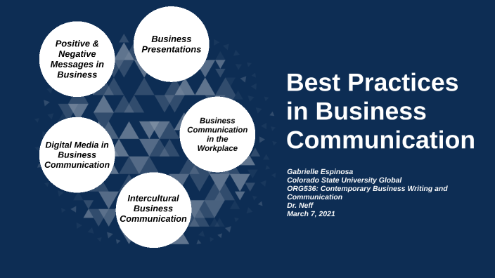 Best Practices in Business Communication by Gabrielle Espinosa on Prezi