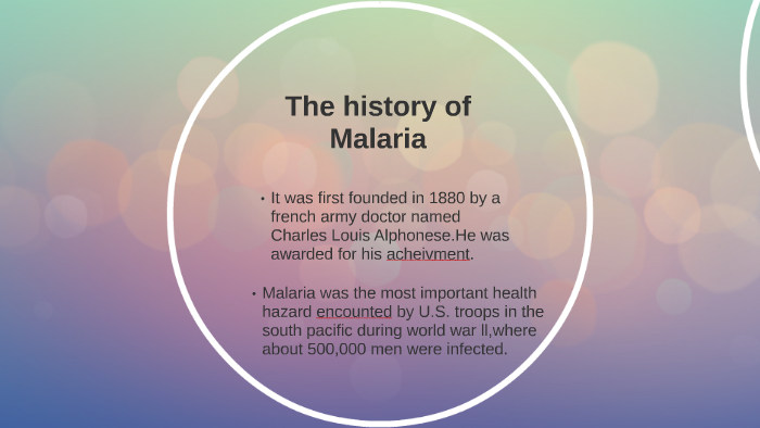 The history of Malaria by ieshia walls on Prezi