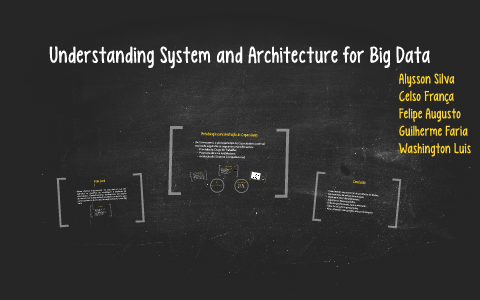 Understading System and Architecture for Big Data by Washington Luis on ...