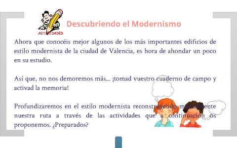 Actividades sobre el modernismo by Josefa Bas Quilis on Prezi