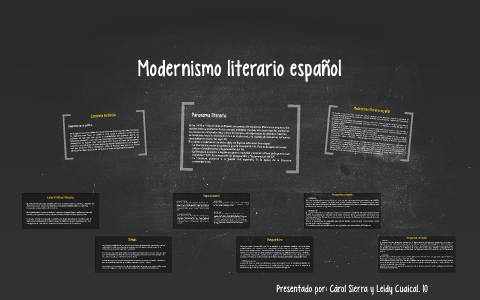 Modernismo literario español by Cárol Sierra on Prezi
