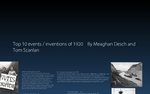 Top Ten Important Events In 1920 by Meaghan Desch