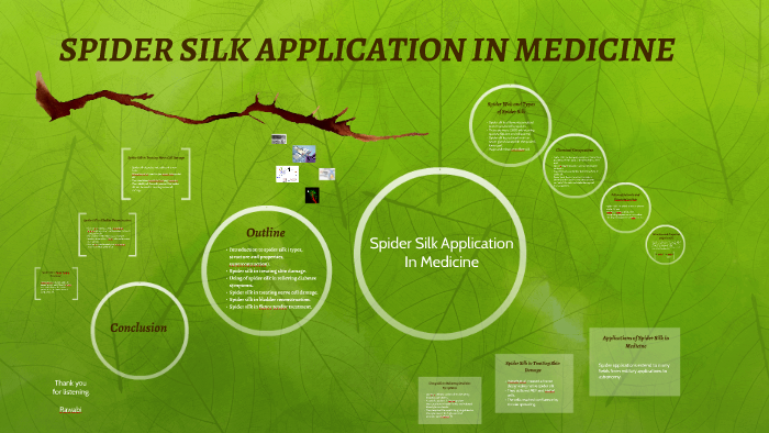 SPIDER SILK APPLICATION IN MEDICINE by m d