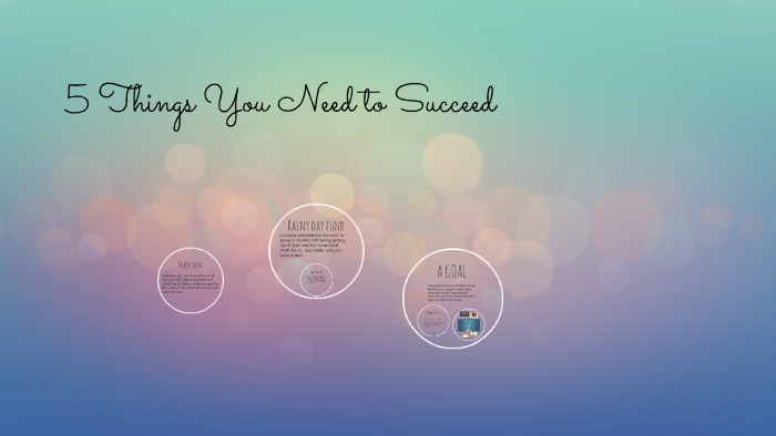 5 Things You Need to Succeed by on Prezi
