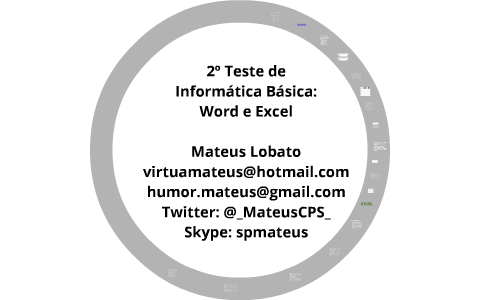 2º Teste de Informática Básica (Word e Excel) by Mateus Lobato on Prezi
