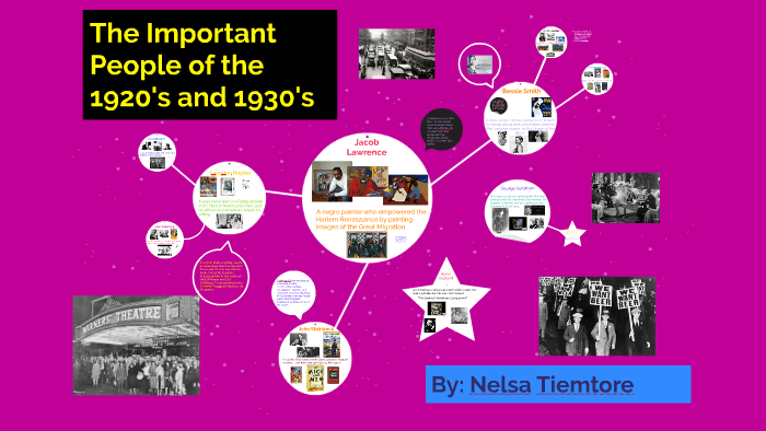 The Important People of the 1920's and the 1930's by Nelsa Tiemtore on ...