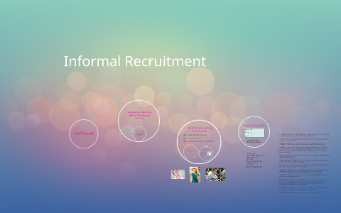 Informal Recruitment by olivia smith on Prezi