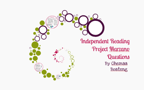 Independant Reading Project Marzano Questions by layla brown