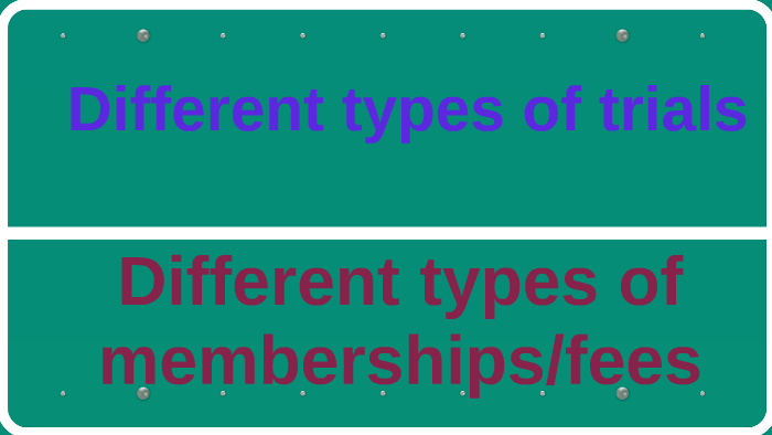Different types of memberships by Tina Boyce on Prezi