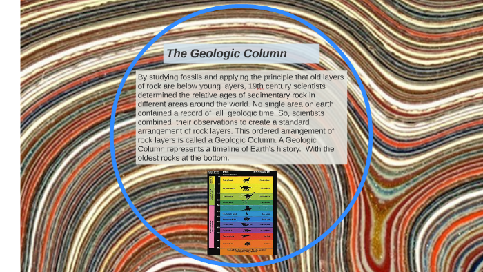 Rock layers in a geologic column are distinguished by the ty by Jillian ...