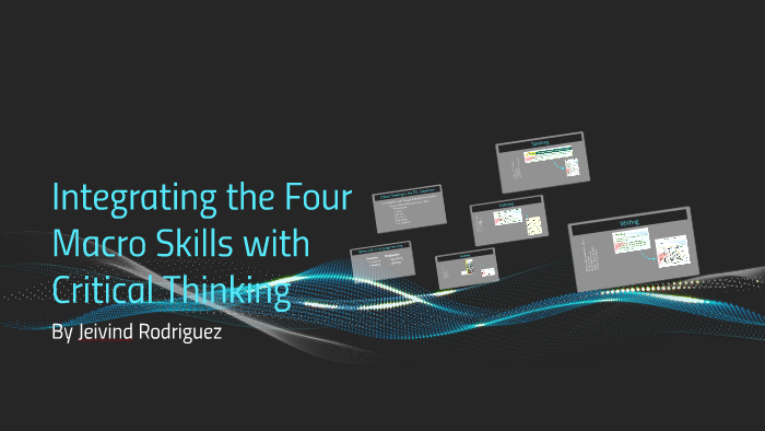 Integrating the Four Macro Skills with Critical Thinking by jeivind ...