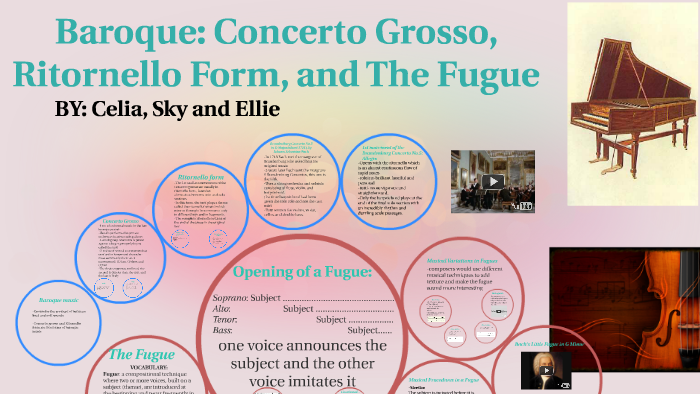 Baroque: Concerto Grosso, Ritornello Form, and The Fugue by celia cacho ...