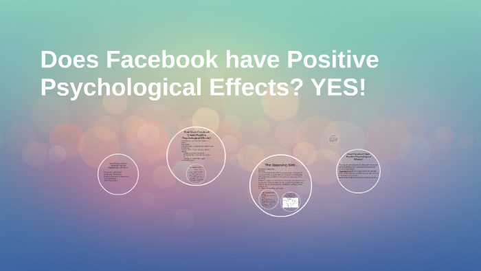 Does Facebook have Positive Psychological Effects? YES! by Amber Odom ...