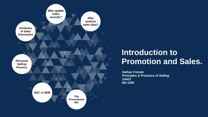 Introduction to Promotion and Sales. by Nathan Frendo on Prezi
