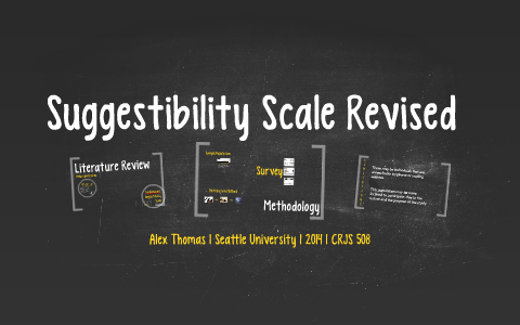 Suggestibility Scale Revised by Alexandra Thomas on Prezi