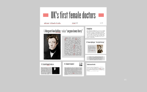 UK's first female doctors by Sibel Edition on Prezi