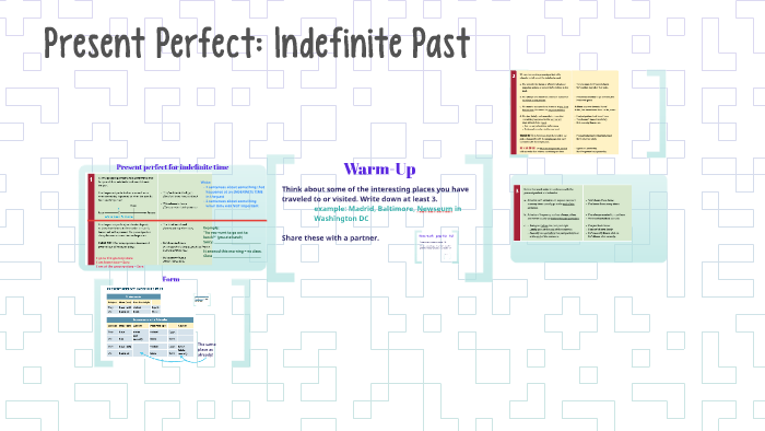 Present Perfect: Indefinite Past by Sara Rittelmeyer on Prezi