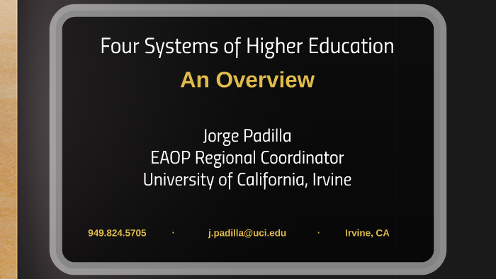 Four Systems of Higher Education [ORIGINAL] by Jorge Padilla on Prezi