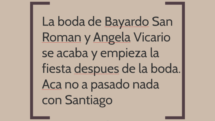 La boda de Bayardo San Roman y Angela Vicario se acaba y emp by tomy ...