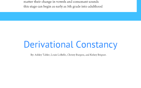 Derivational Constancy by Christy Burgess on Prezi