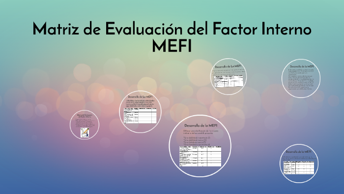 Matriz de Evaluación del Factor Interno MEFI by Marcela Cano on Prezi