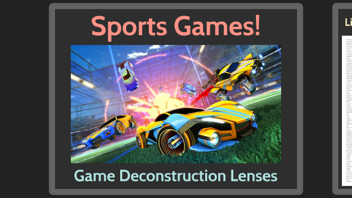 Sports Games & Deconstruction Lenses by John Appleby on Prezi