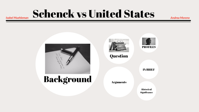 Schenck vs United States by isabel muehleman on Prezi