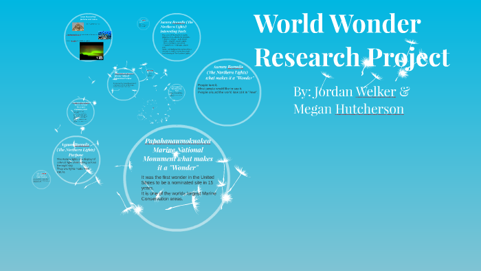 World Wonder Research Project by jordan welker