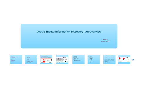 Oracle Endeca Information Discovery: An Overview by Ponniah Chidambaram ...