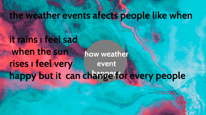 how a weather event happens and how it impacts people presantation by ...