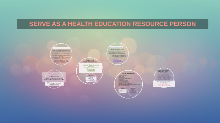 SERVE AS A HEALTH EDUCATION RESOURCE PERSON by Mirie Levy on Prezi