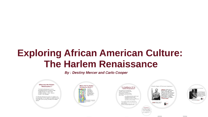 Exploring African American Culture : The Harlem Renaissance by Destiny ...